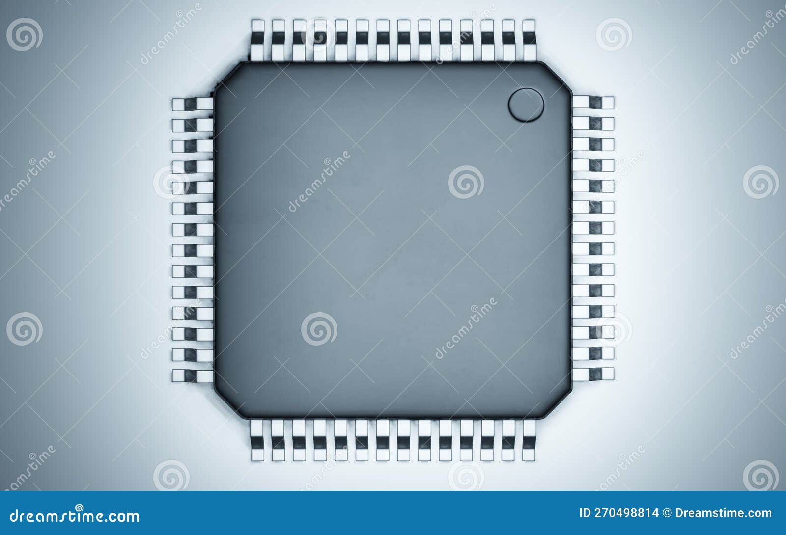 3d Render of Microchip or Semiconductor Chip, for Computing Stock ...