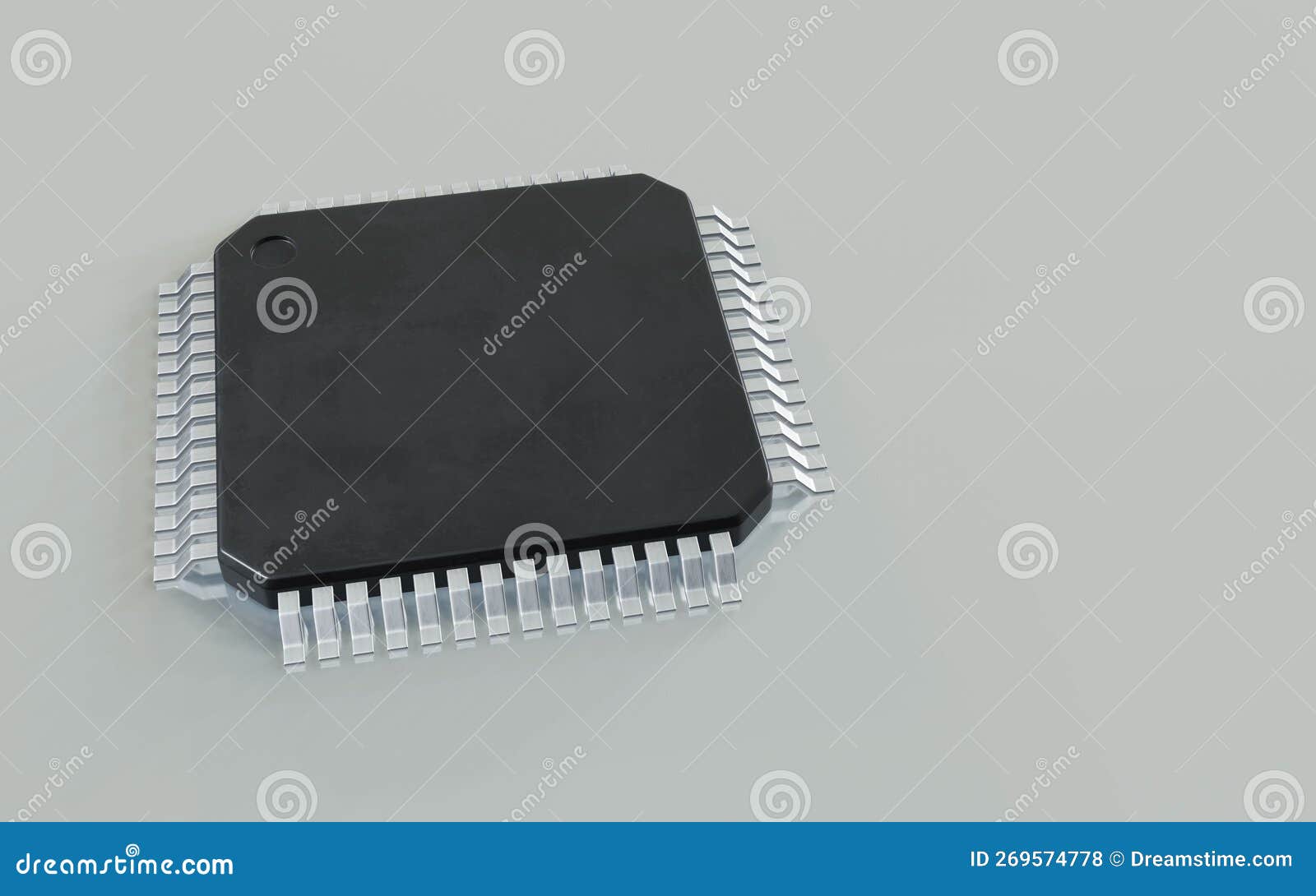 3d Render of Microchip or Semiconductor Chip, for Computing Stock ...