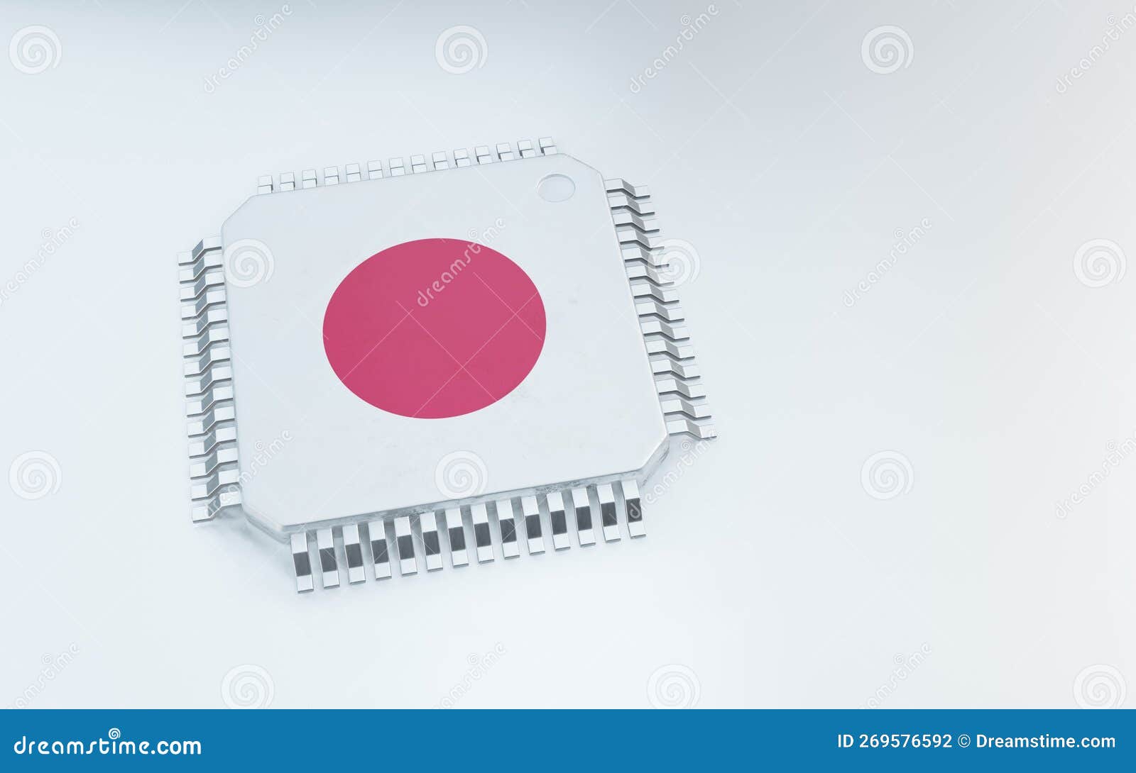 3d Render of Microchip or Semiconductor Chip, for Computing Stock ...
