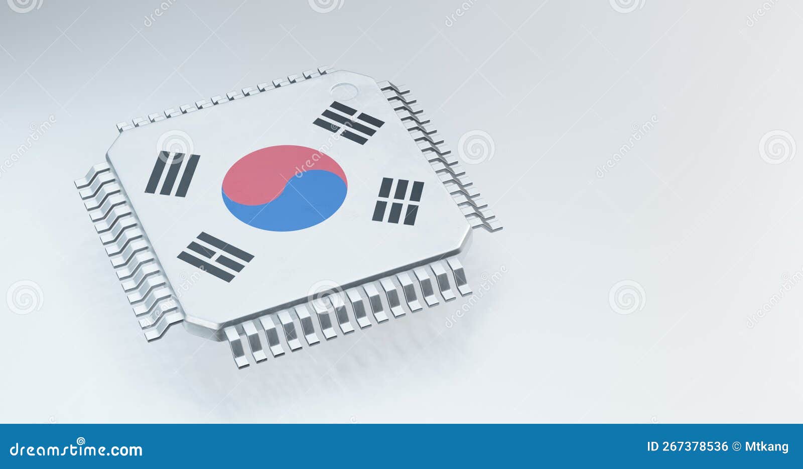 3d Render of Microchip or Semiconductor Chip with Countries Flag for ...