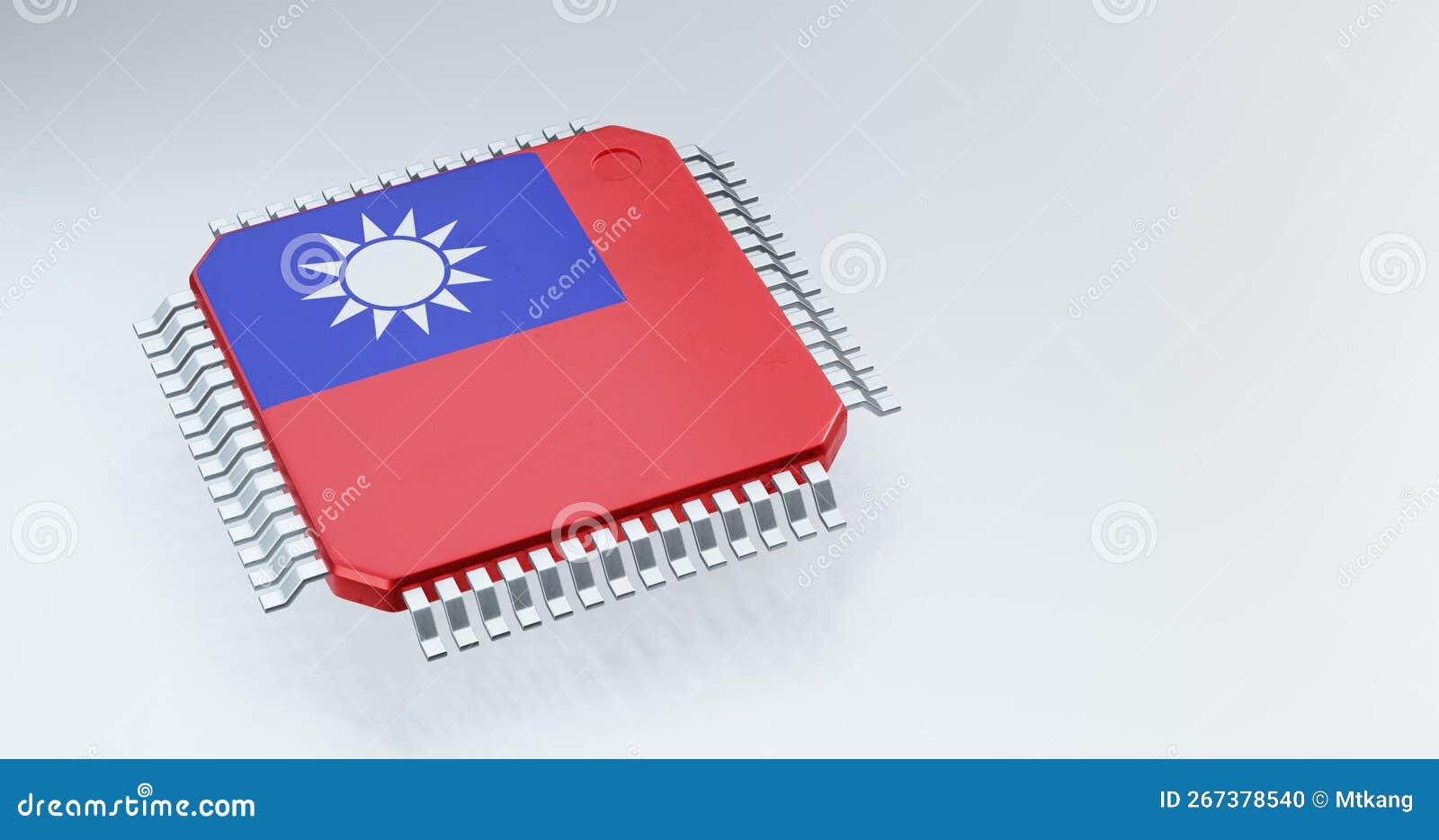 3d Render of Microchip or Semiconductor Chip with Countries Flag for ...