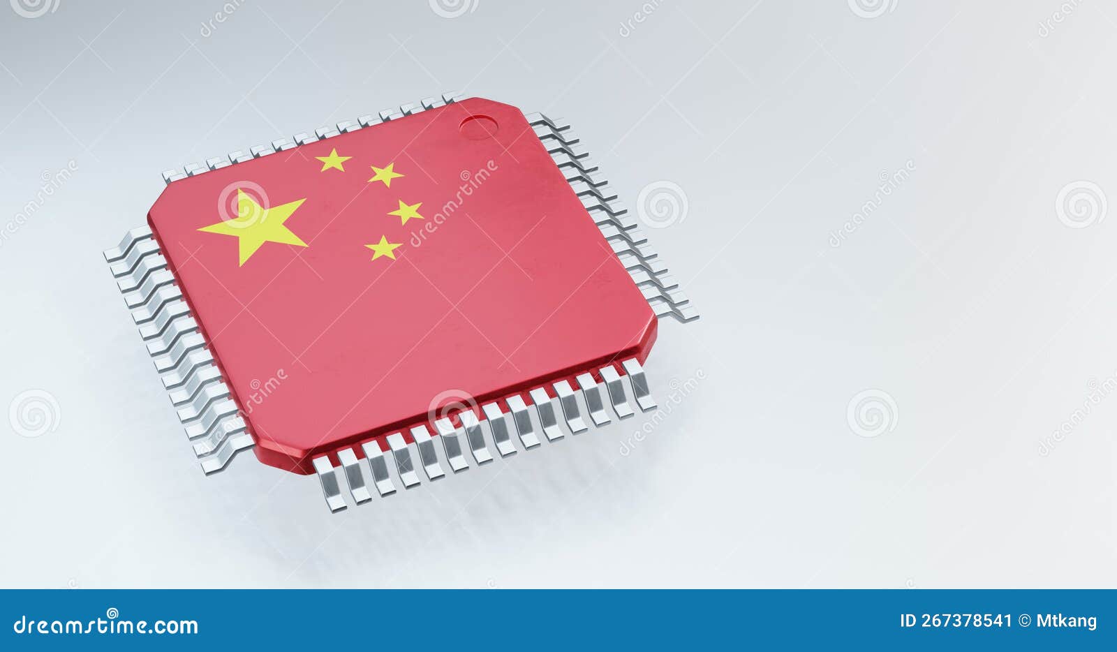 3d Render of Microchip or Semiconductor Chip with Countries Flag for ...
