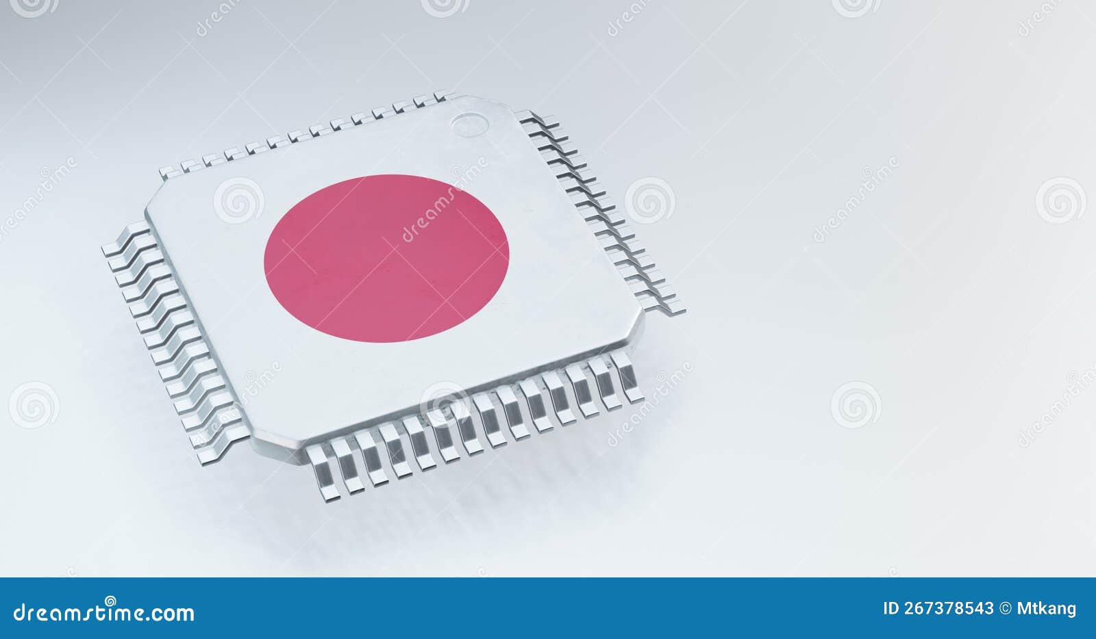 3d Render of Microchip or Semiconductor Chip with Countries Flag for ...