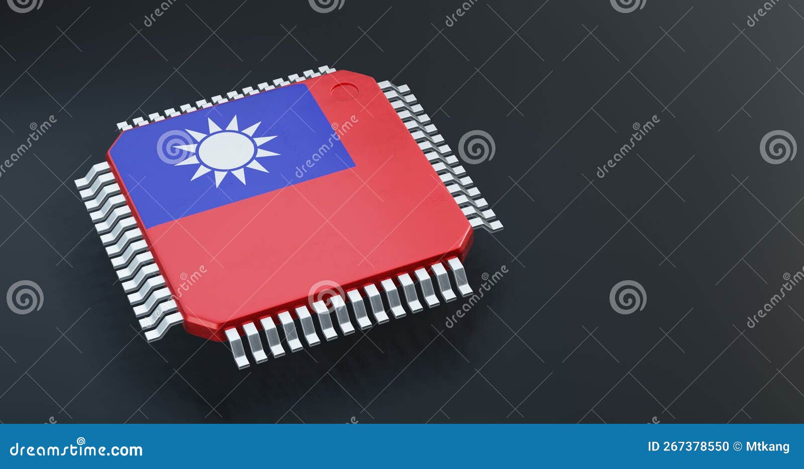 3d Render of Microchip or Semiconductor Chip with Countries Flag for ...