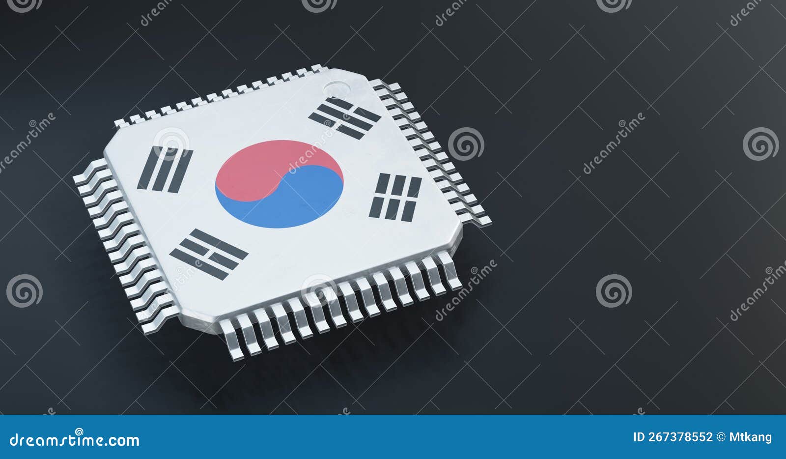 3d Render of Microchip or Semiconductor Chip with Countries Flag for ...