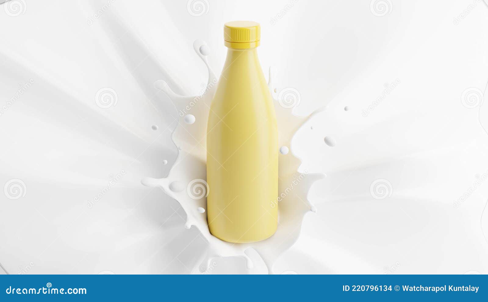 Milk bottle with splash stock illustration. Illustration of brand ...