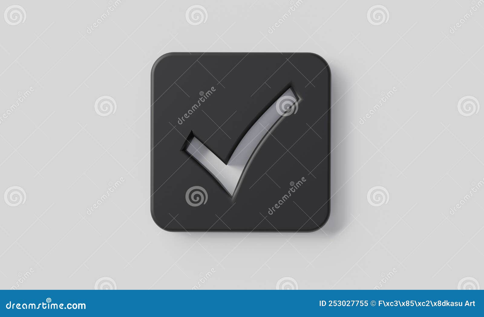 Minimal Check Mark Black Symbol Isolated on White Background Stock ...