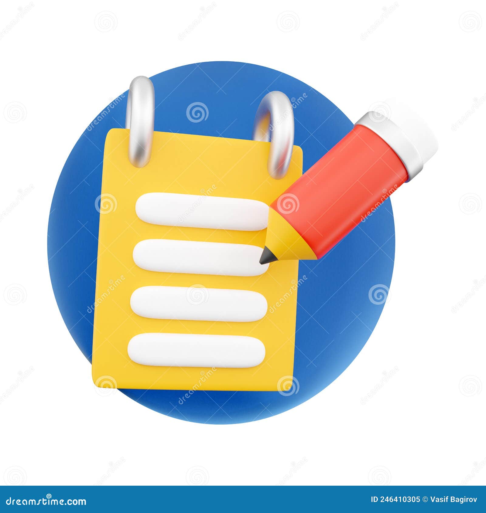 3d Render Minimal Checklist Notepad Document or To Do List for Planning ...