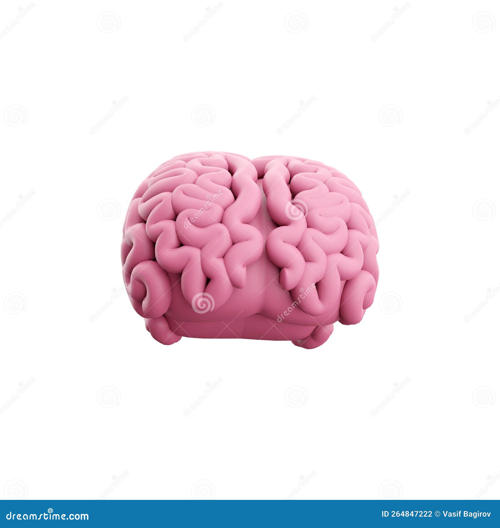 3d Render Minimal Pink Brain, Thinking Comic Speech Bubble. 3d ...