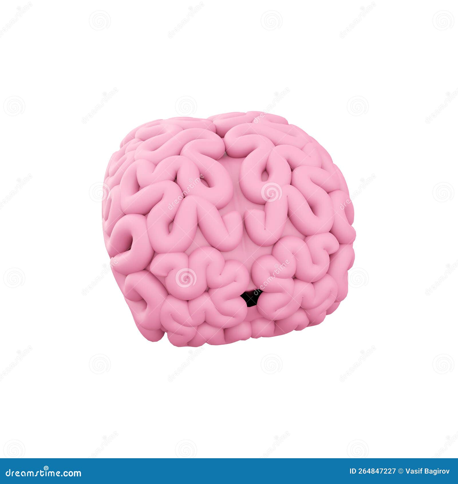 3d Render Minimal Pink Brain, Thinking Comic Speech Bubble. 3d ...