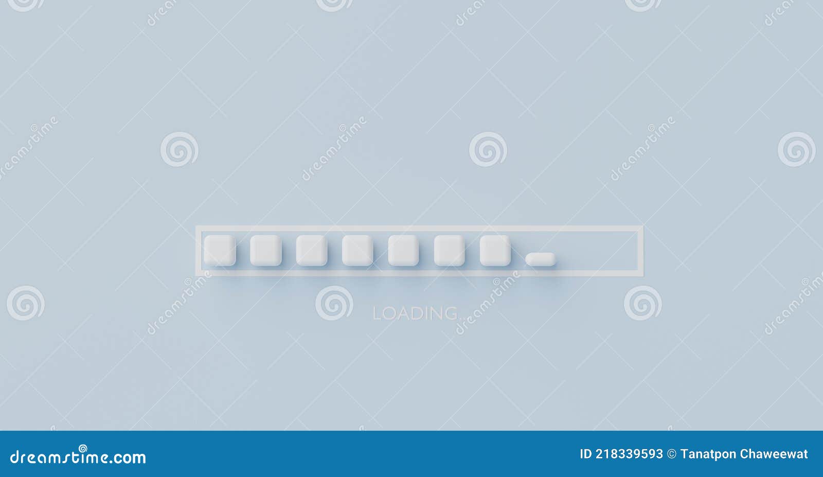 Minimal Progress Bar Part Symbol On Blue Background Royalty-Free ...