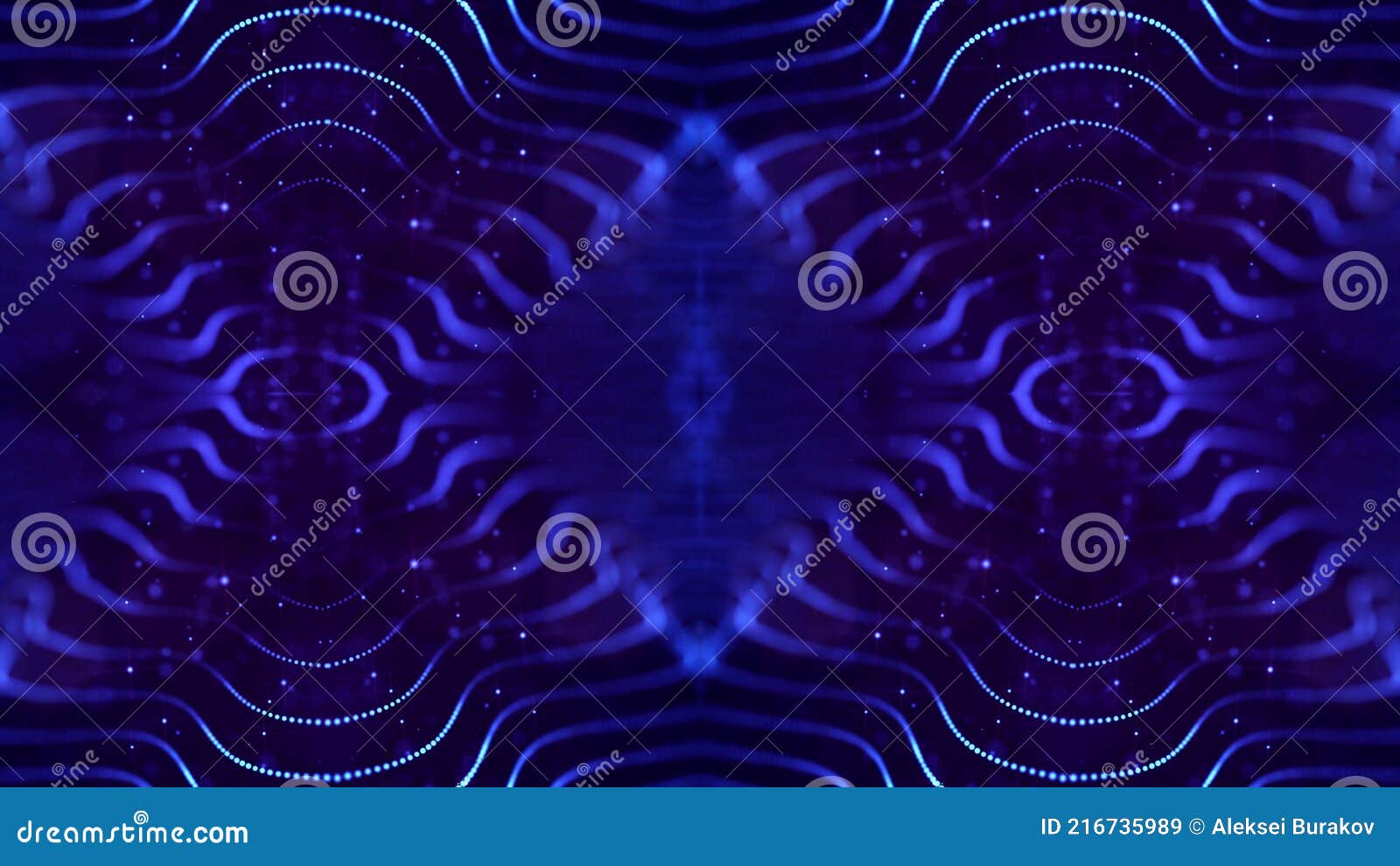 3d Render. Mirror Structure. Blue Motion Design Background with ...