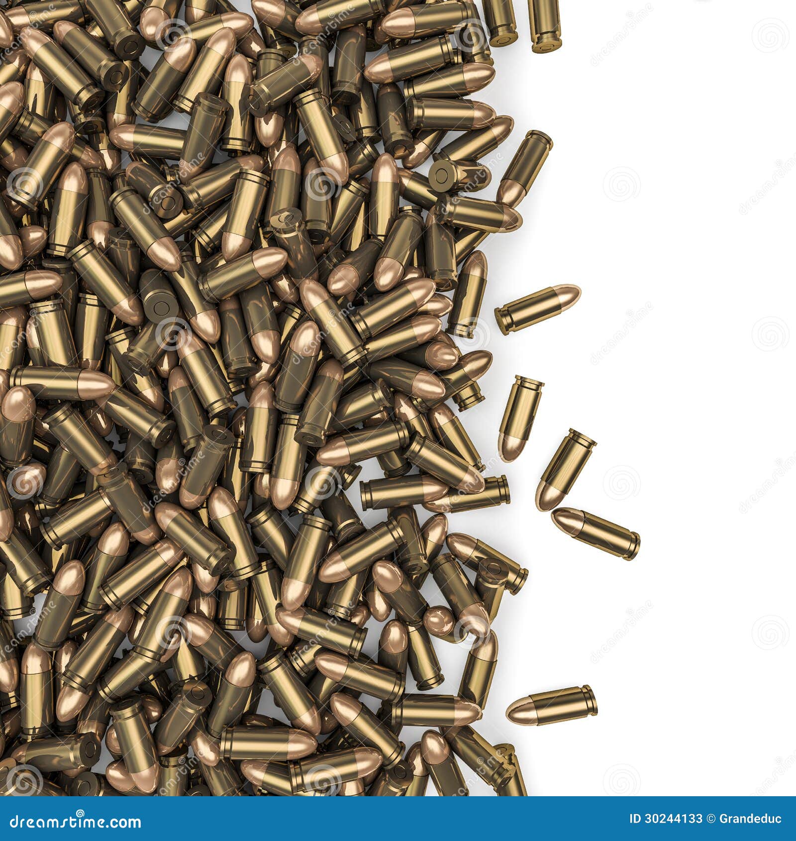 Bullets And Shells Of A Firearm. Gun Ammunition On A Black Background ...