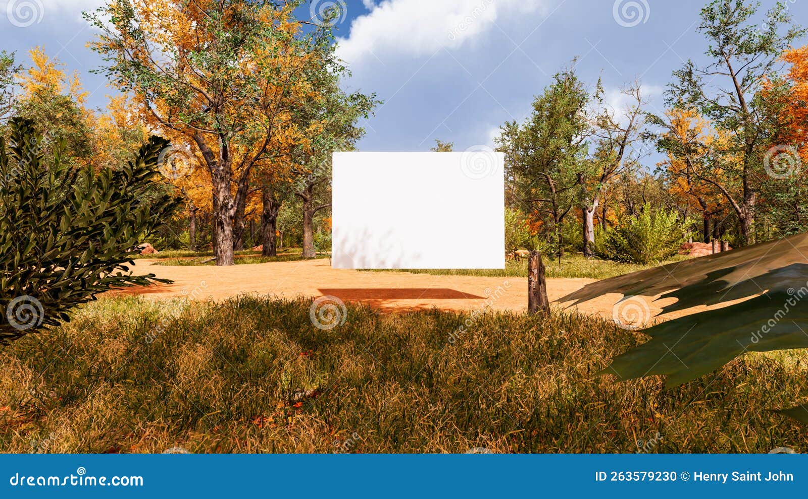 Canva Mock Up with Environmental Background 3d Render Stock ...