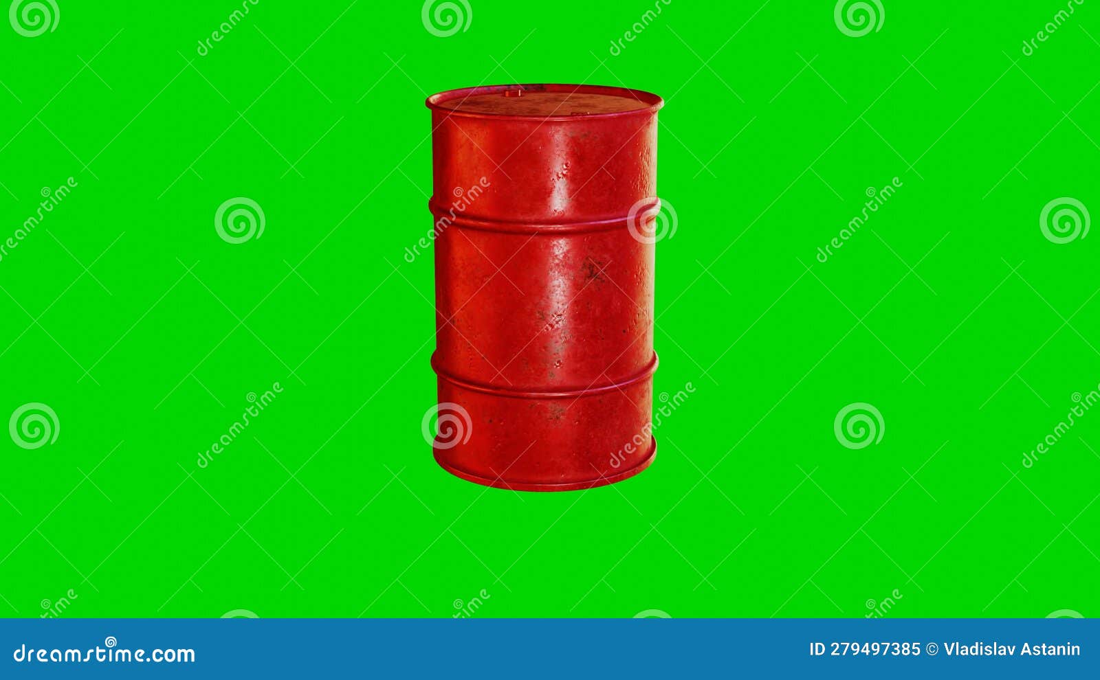 3d Render Model of a Fuel Barrel Rotating on a Green Screen Stock Video ...