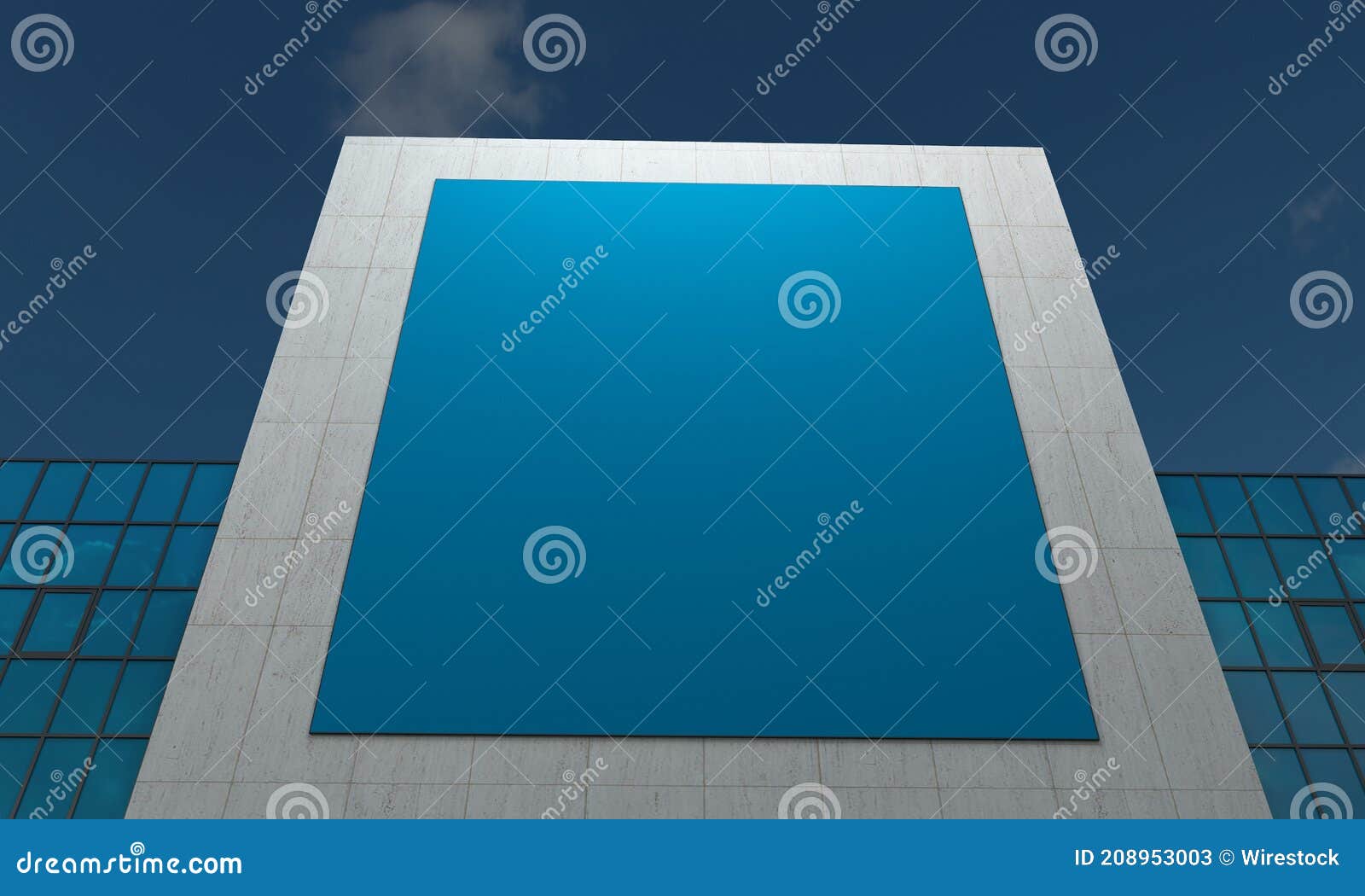 3d Render of a Modern Building with Big Glass Windows Stock ...