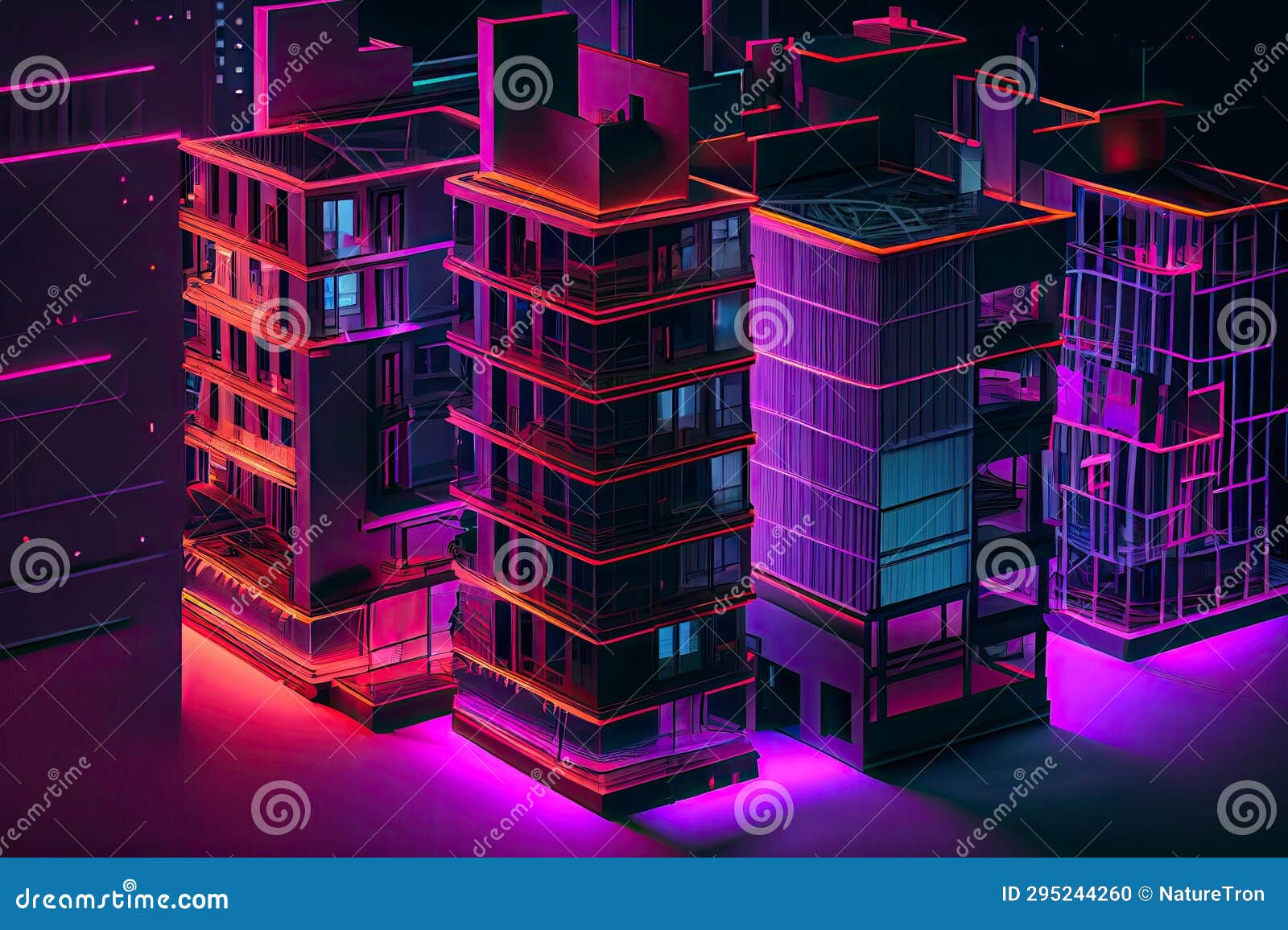 3d Render of a Modern Building in Night 3d Render of a Modern Building ...