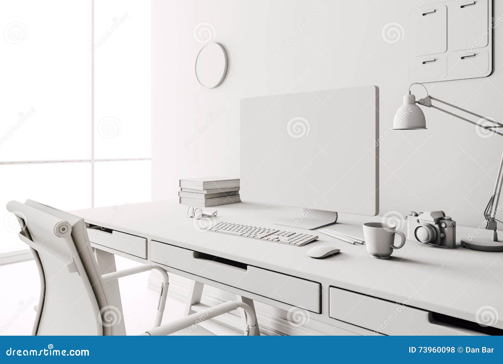 3d Render of Modern Computer Workplace Stock Illustration ... 3d Render of Modern Computer Workplace Stock Illustration ...