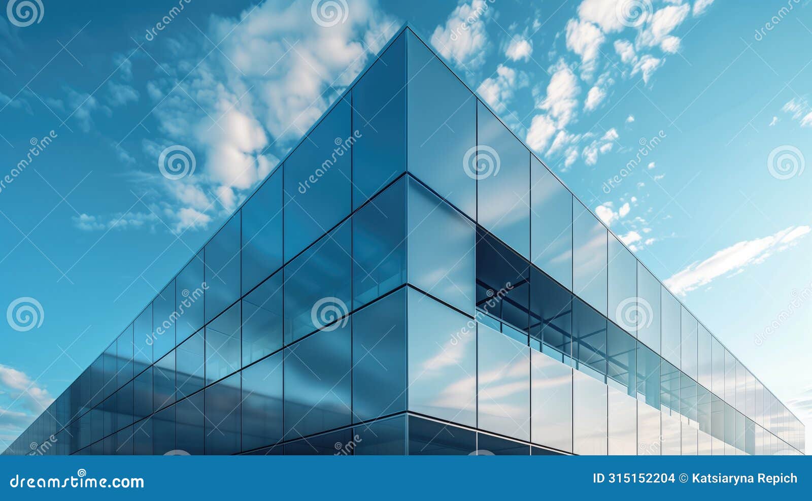 3d Render of Modern Data Center Office Building with Glass Facade and ...