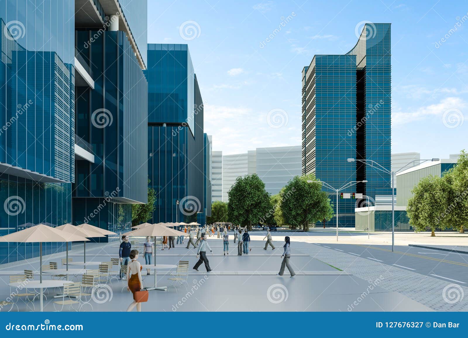 3d Render of Modern Glass Buildings Editorial Photography ...