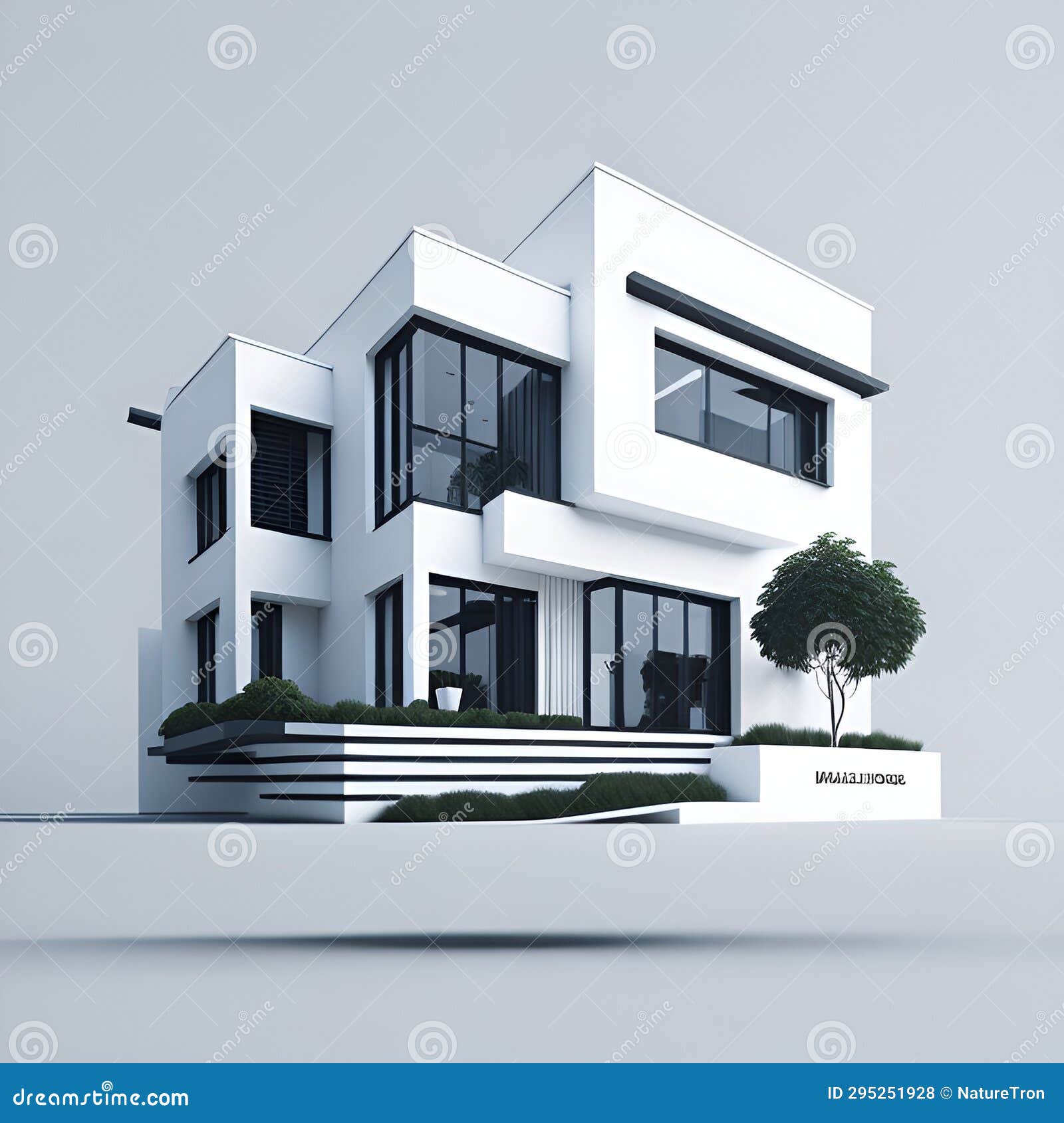 3d Render of a Modern House 3d Render of a Modern Building Stock ...