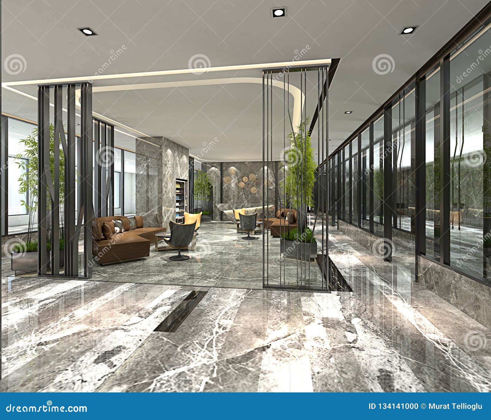 3d render of modern house stock illustration. Illustration of floor ...