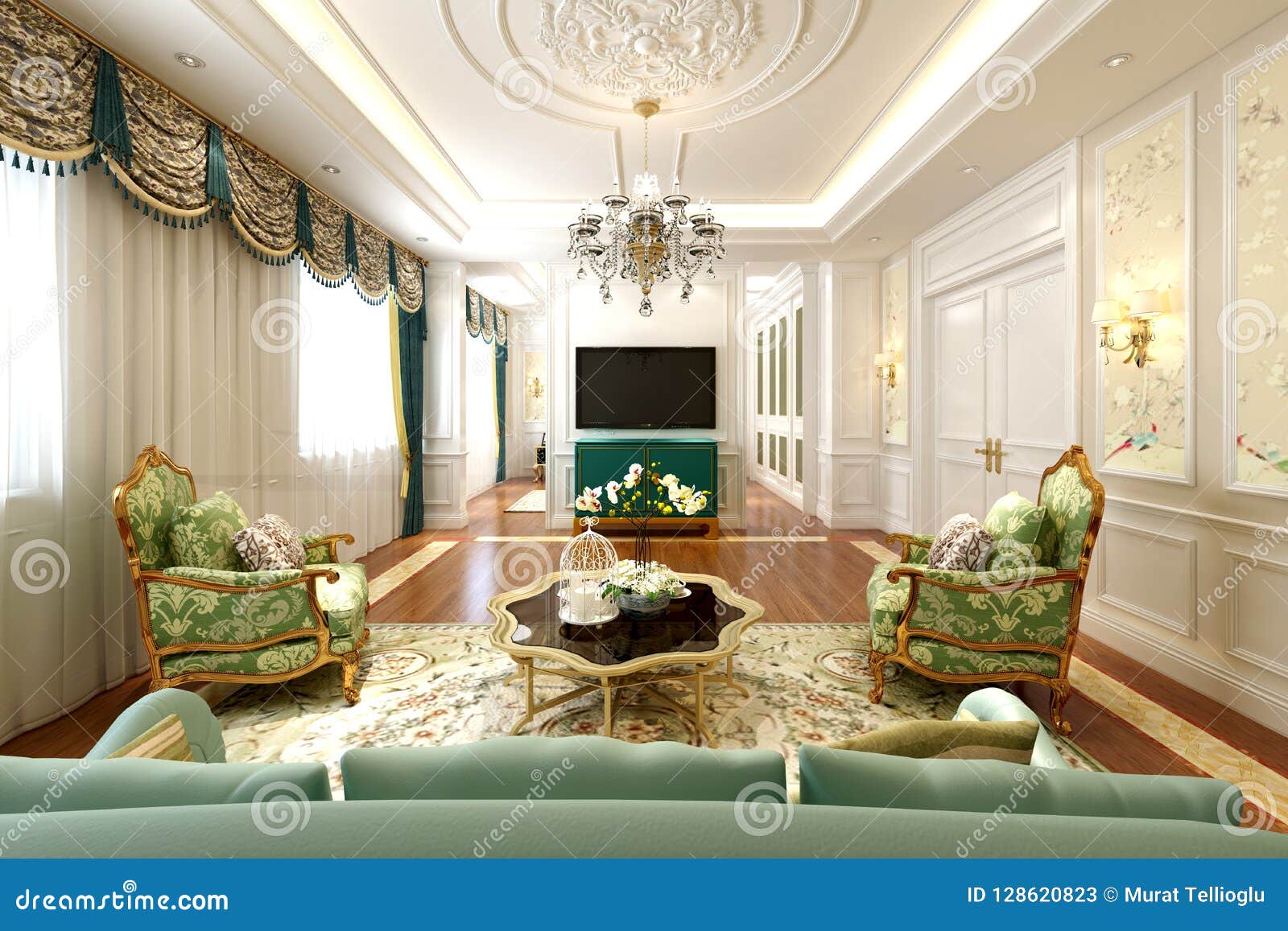 3d Render of Modern House Interior Stock Image - Image of appartment ...