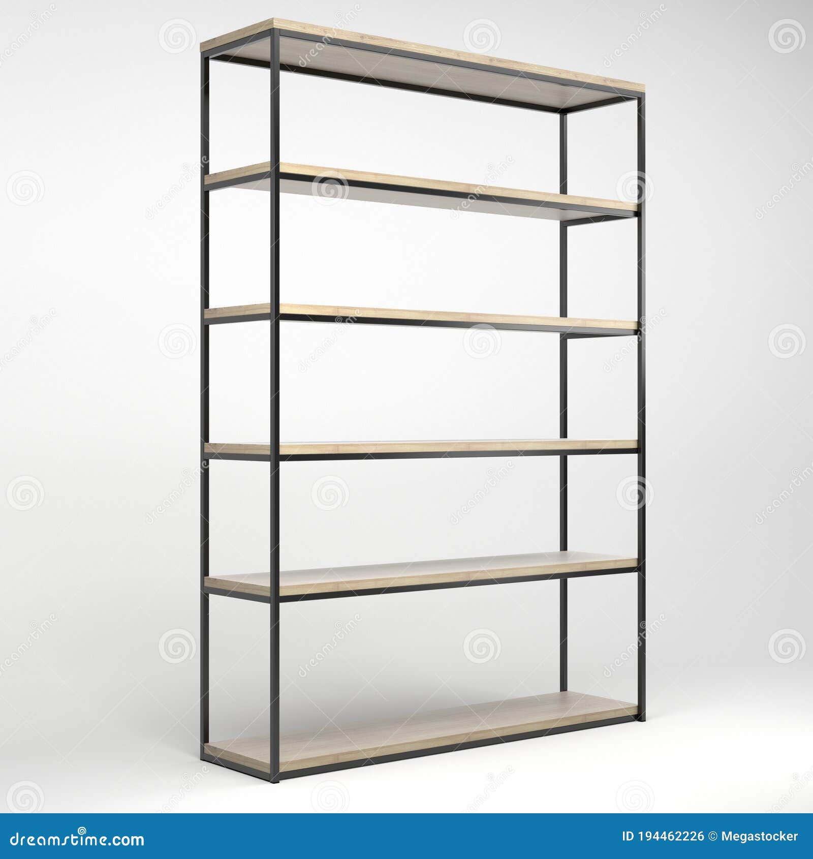 3d Illustration of a Modern Loft-style Rack Stock Illustration ...