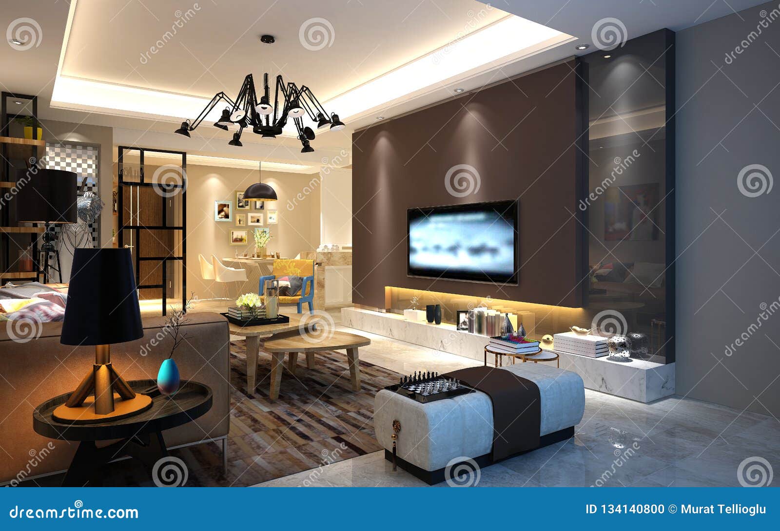3d render of modern house stock illustration. Illustration of apartment ...