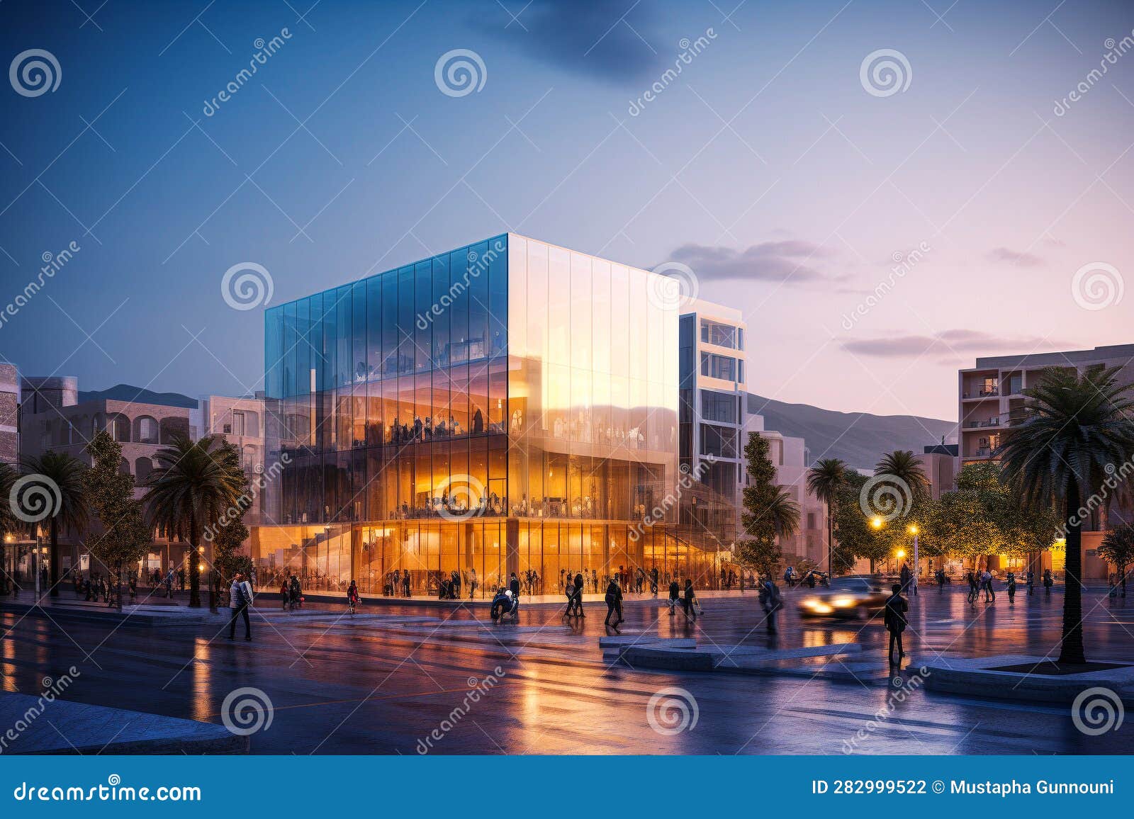 Modern Office Building, Group of Business People, Morocco Stock ...