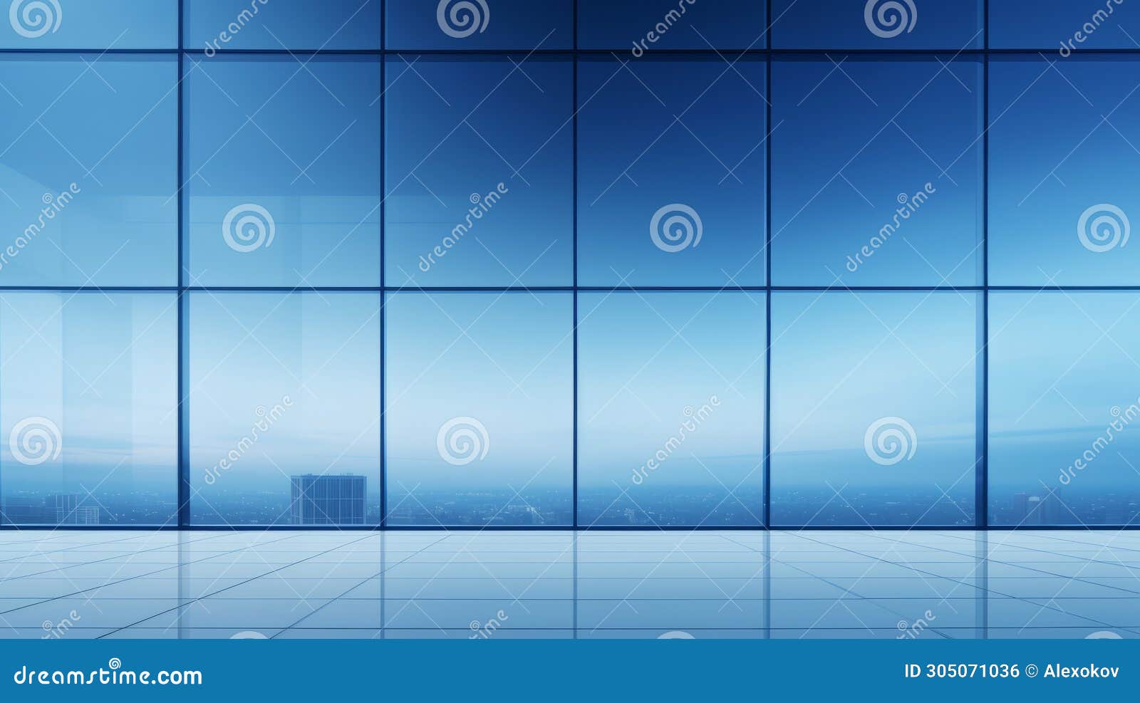 3d Render of Modern Office Building with Windows and Cityscape ...