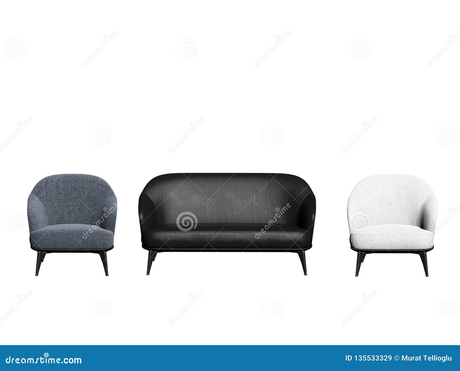 3d render of modern sofa stock illustration. Illustration of lamp ...