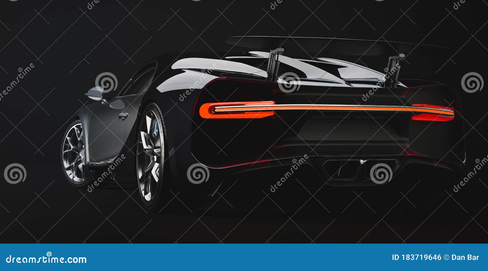 3d Render of Modern Sport Car Stock Illustration - Illustration of ...