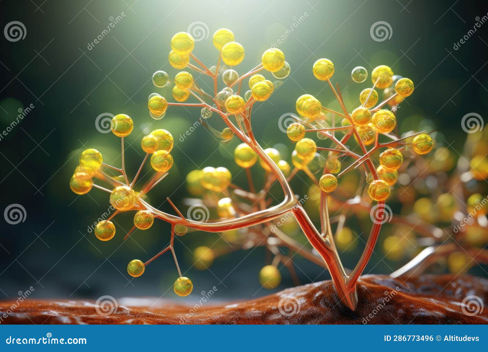 3d Render of Molecular Process in Artificial Photosynthesis Stock ...