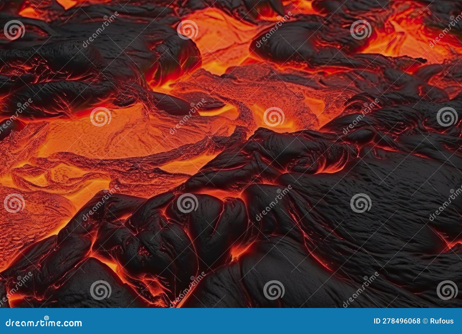 3D Render Molten Lava Texture Background. Lava Was in the Cracks of the ...
