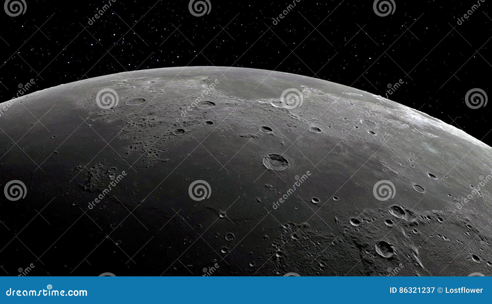 3d Illustration of the Moon. Elements of this Image Furnished by NASA ...