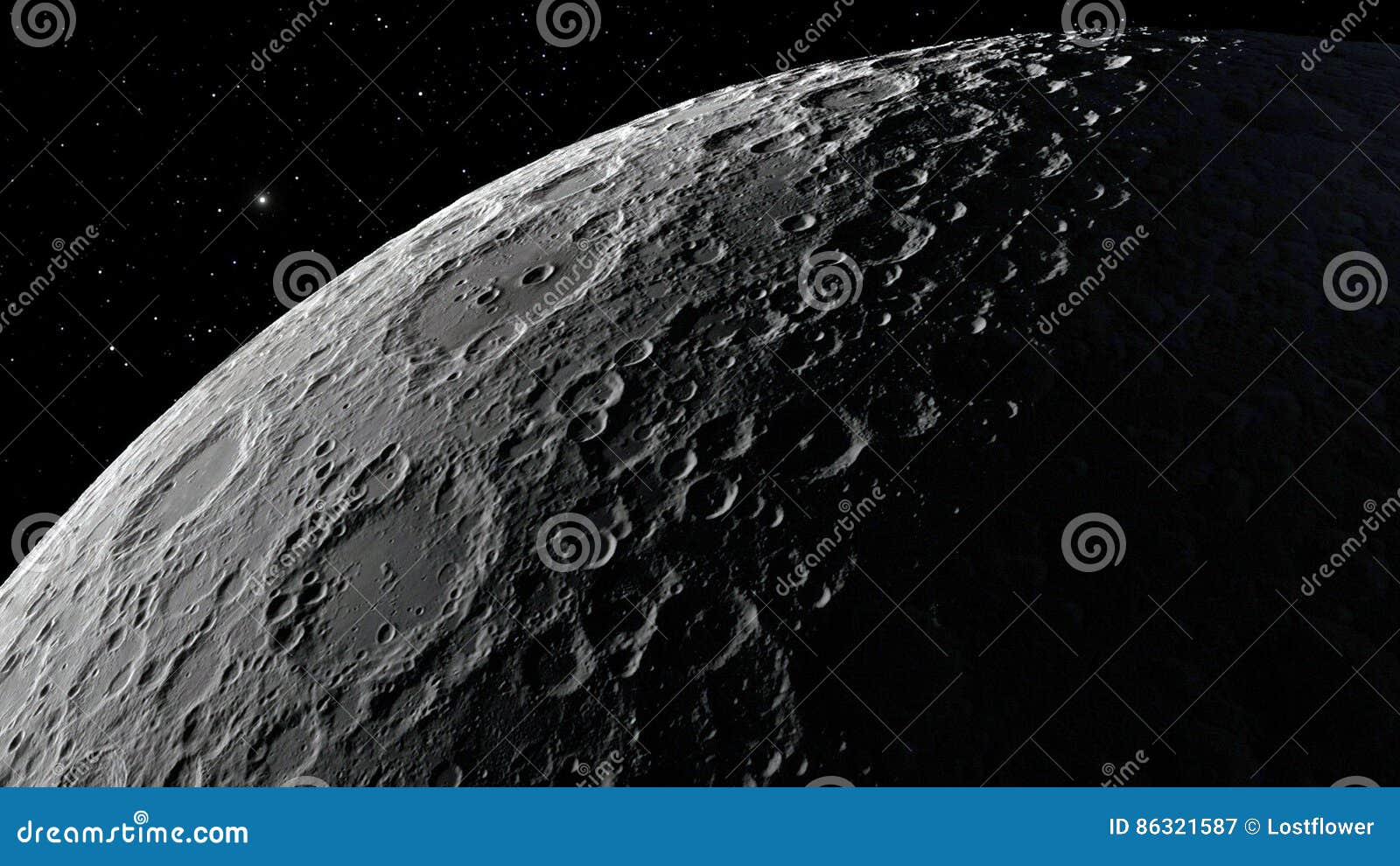 3d Illustration of the Moon. Elements of this Image Furnished by NASA ...