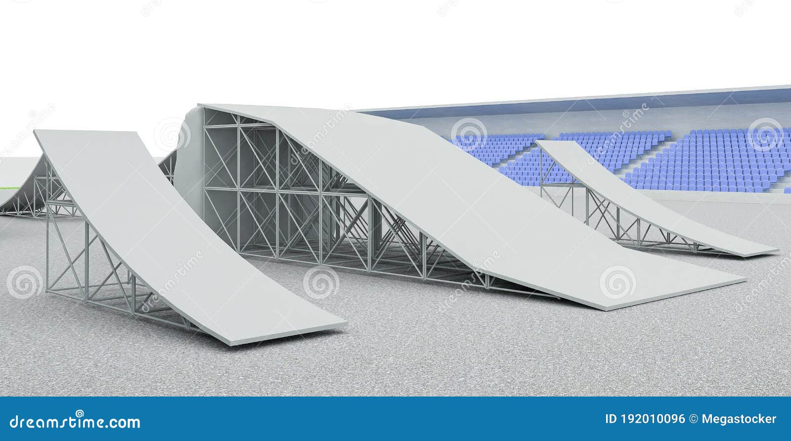 3d Illustration of a Moto Ramp Stock Illustration - Illustration of ...