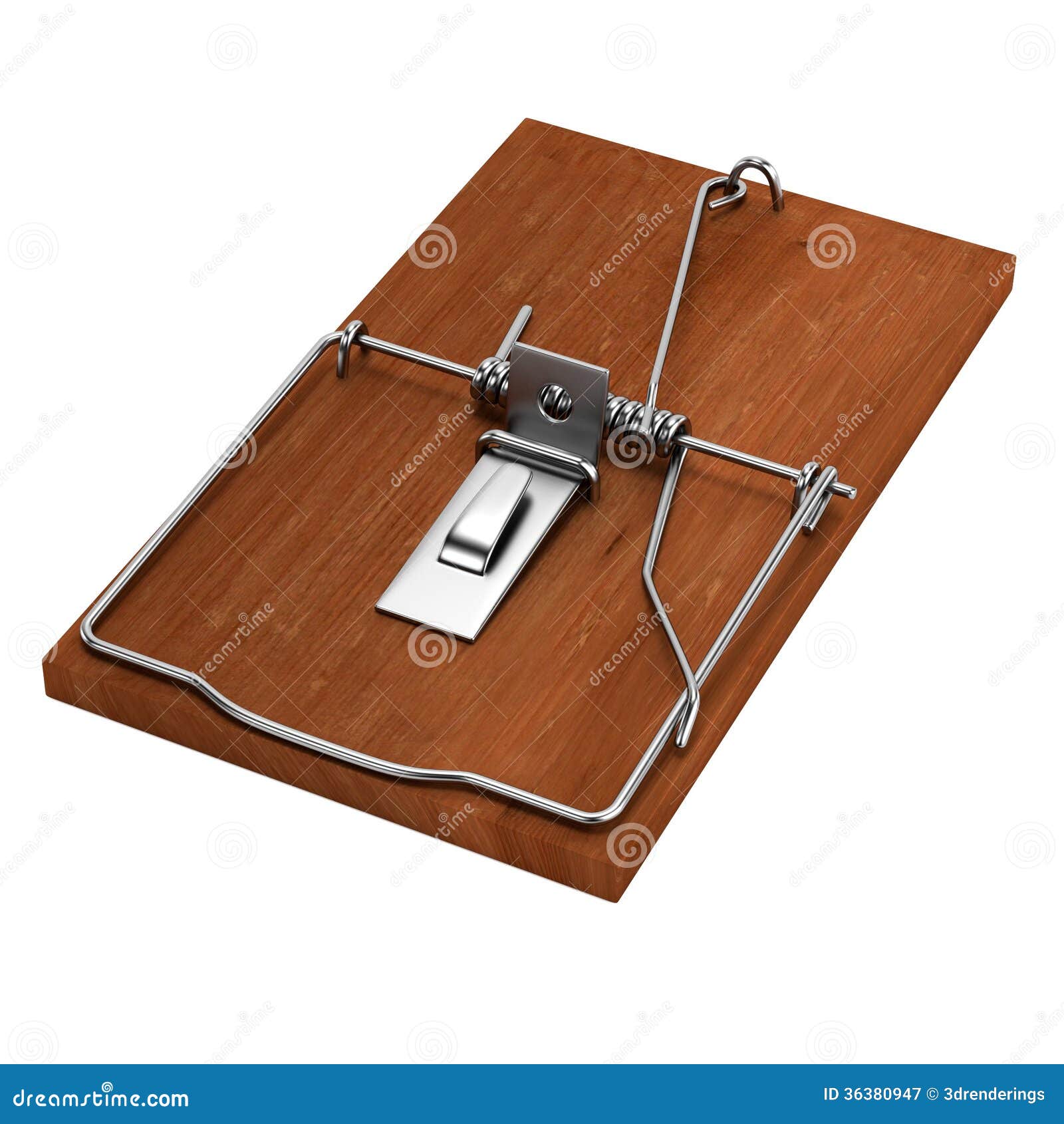 3d render of mouse trap stock illustration. Illustration of object ...