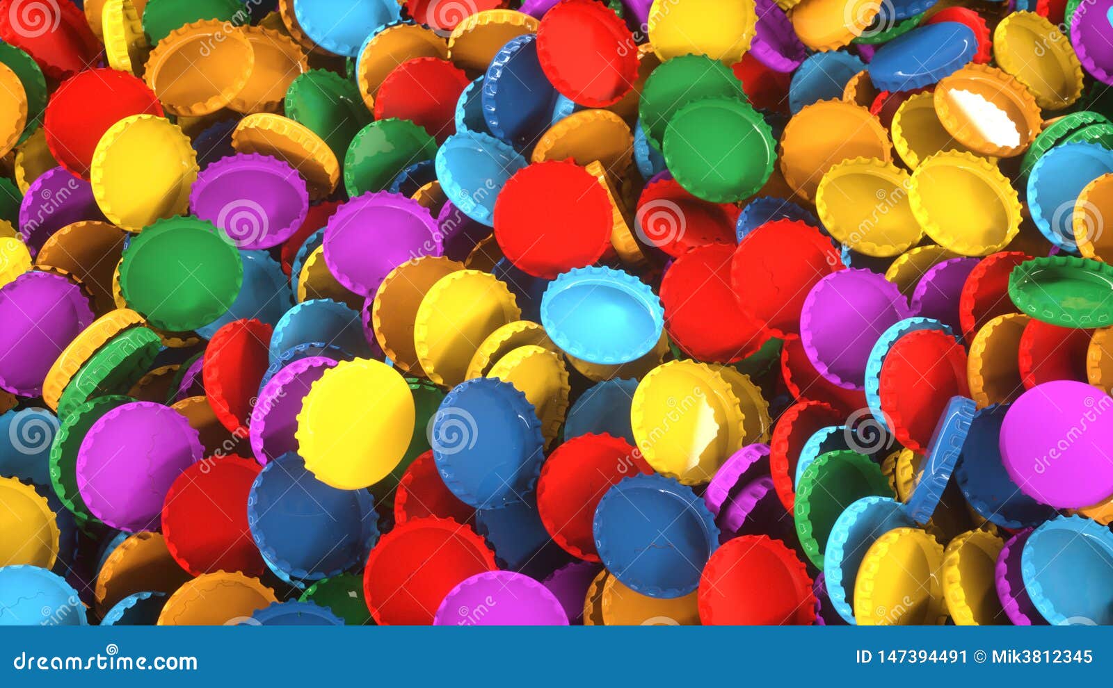 Multi colored caps stock illustration. Illustration of effect - 147394491
