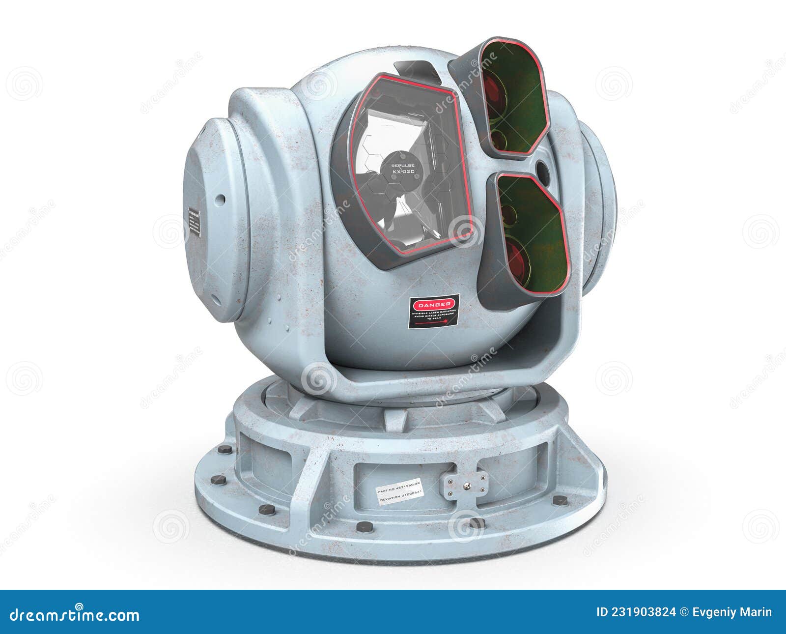 Multi-spectral Targeting System Isolated on White Background Stock ...