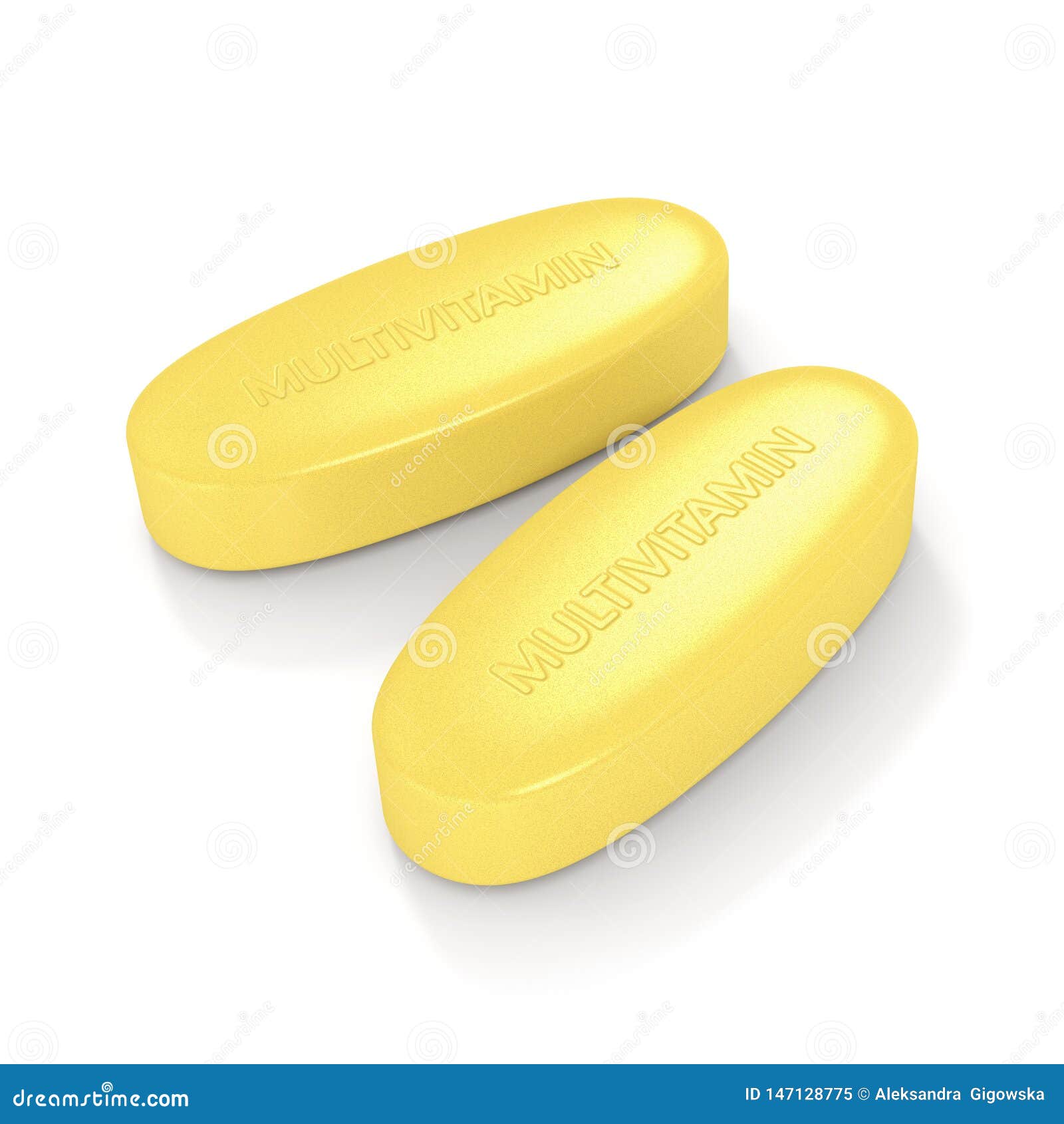 3d Render of Multivitamin Pills Stock Illustration - Illustration of ...