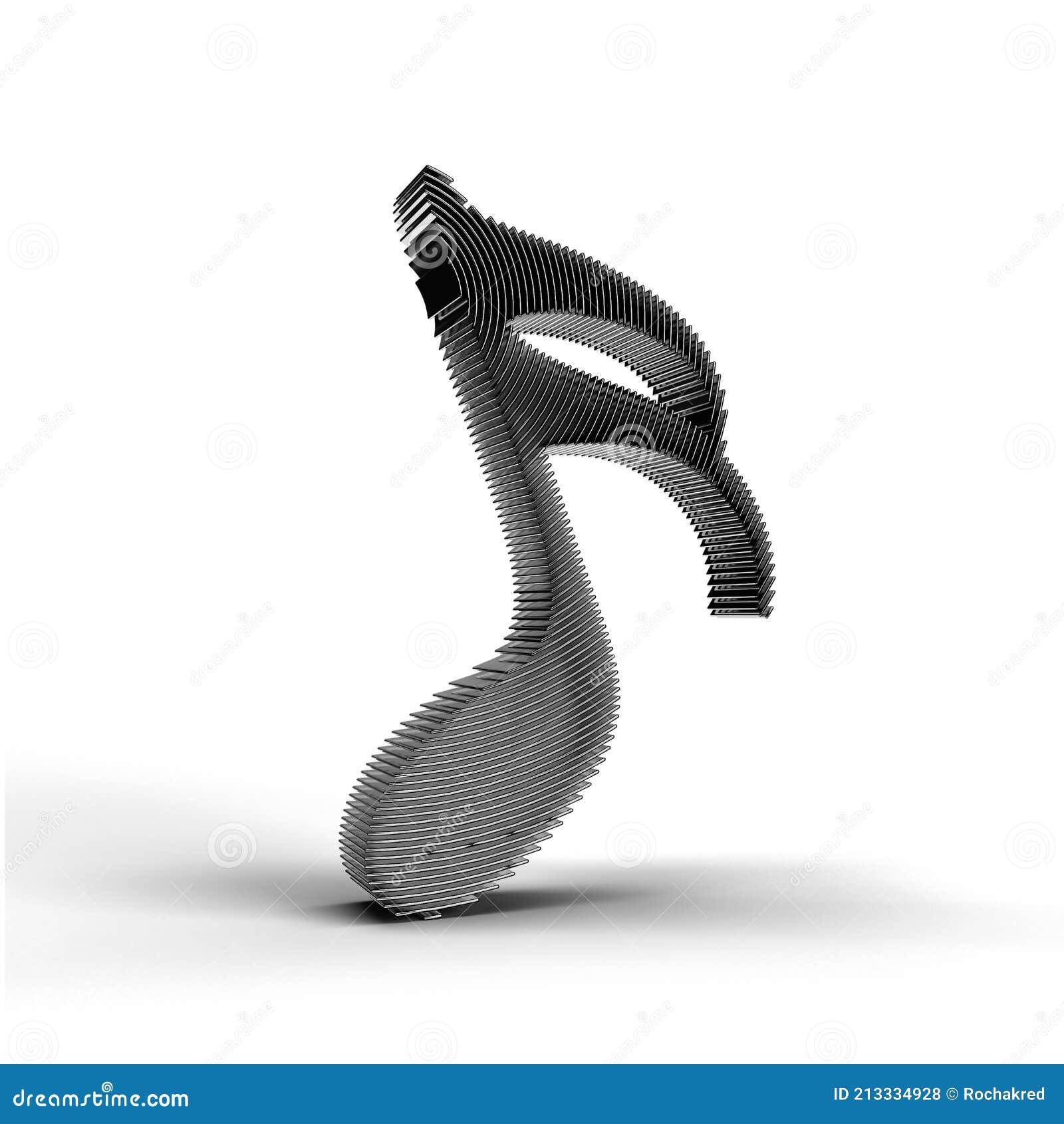 3D Render Music Notes Illustration Stock Illustration - Illustration of ...