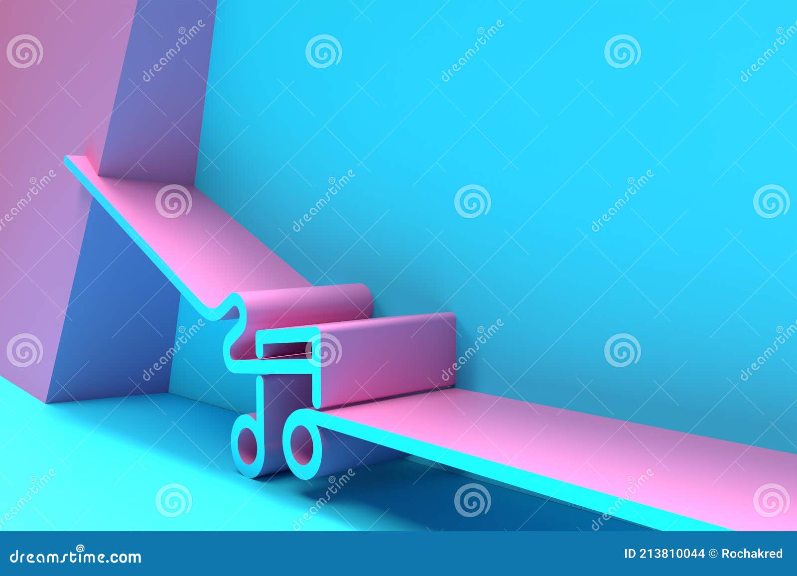 3D Render Music Notes with Space of Your Text Stock Illustration ...