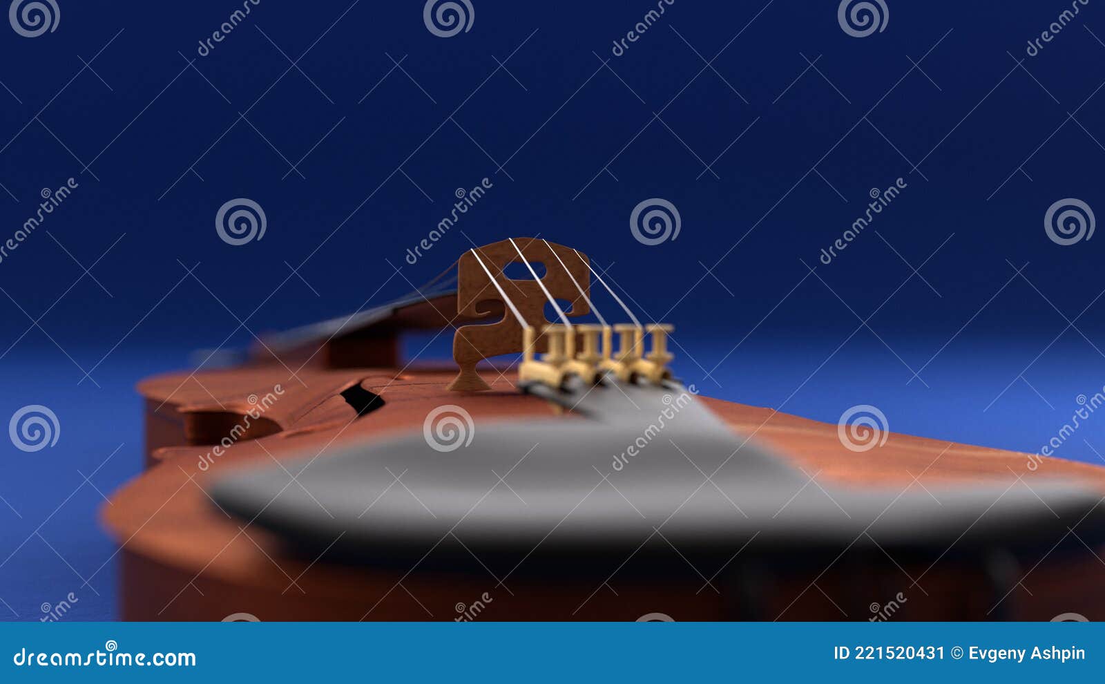 3d Render Musical Instruments in the Background Stock Illustration ...