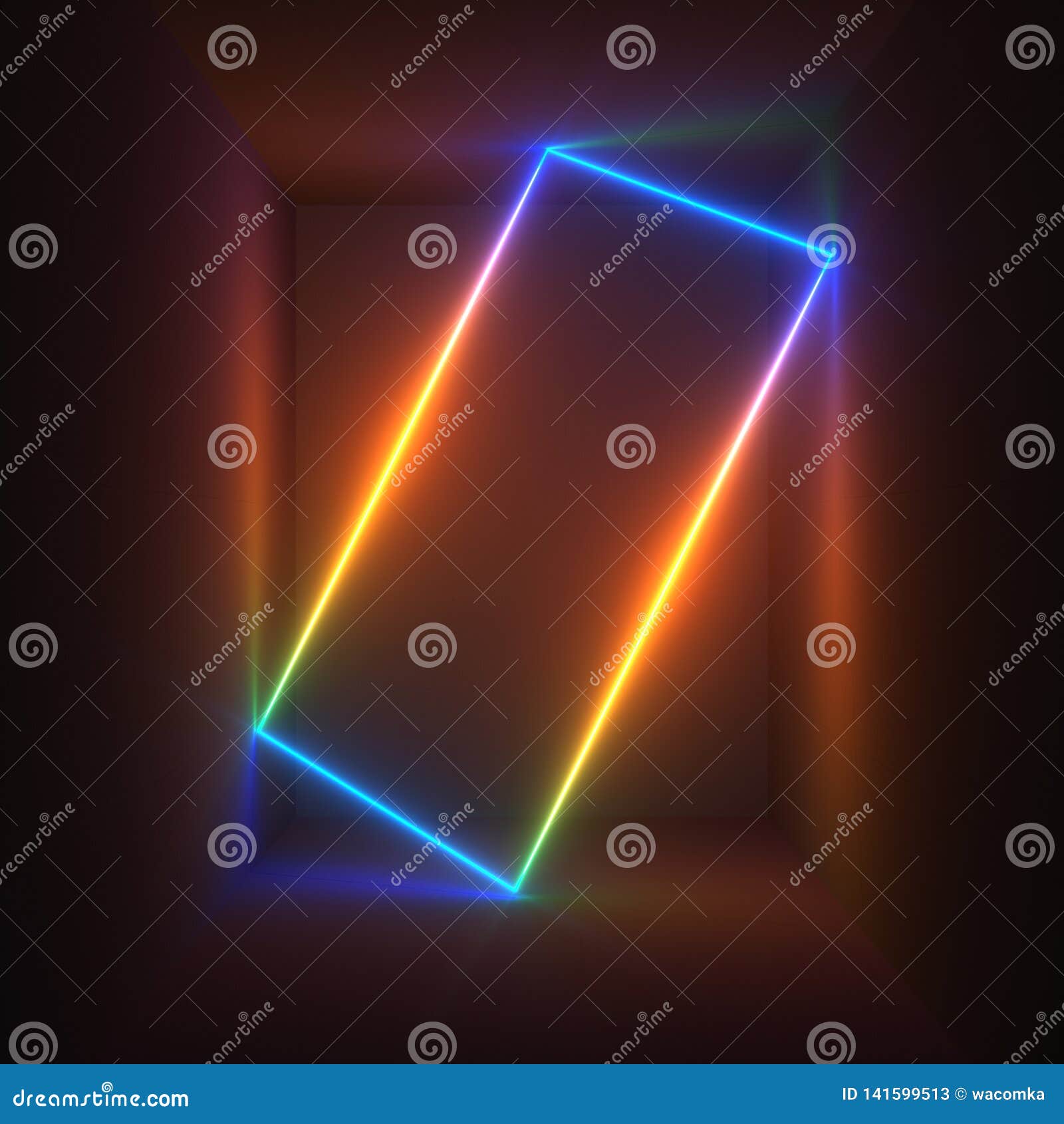 3d Render, Neon Lights, Rainbow Spectrum, Laser Show, Illumination ...