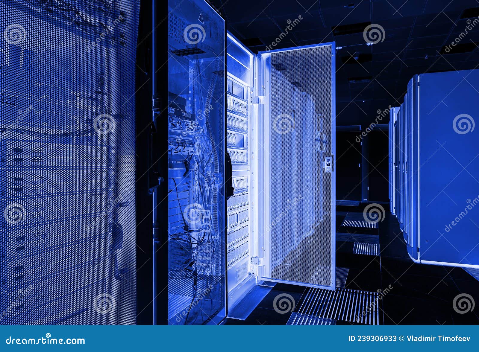 3D Render Network and Internet Communication Technology Concept, Data ...