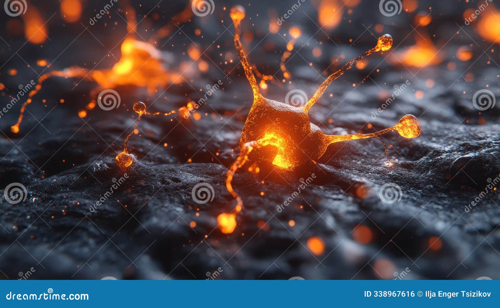 3D Render of Neural Network, Brain Activity, Synaptic Connections ... 3D Render of Neural Network, Brain Activity, Synaptic Connections ...