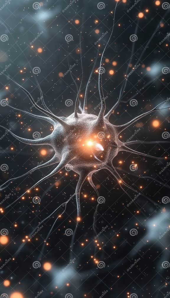 3D Render, Neuron Activity, Brain Cell Synaptic Connections, Neural ... 3D Render, Neuron Activity, Brain Cell Synaptic Connections, Neural ...