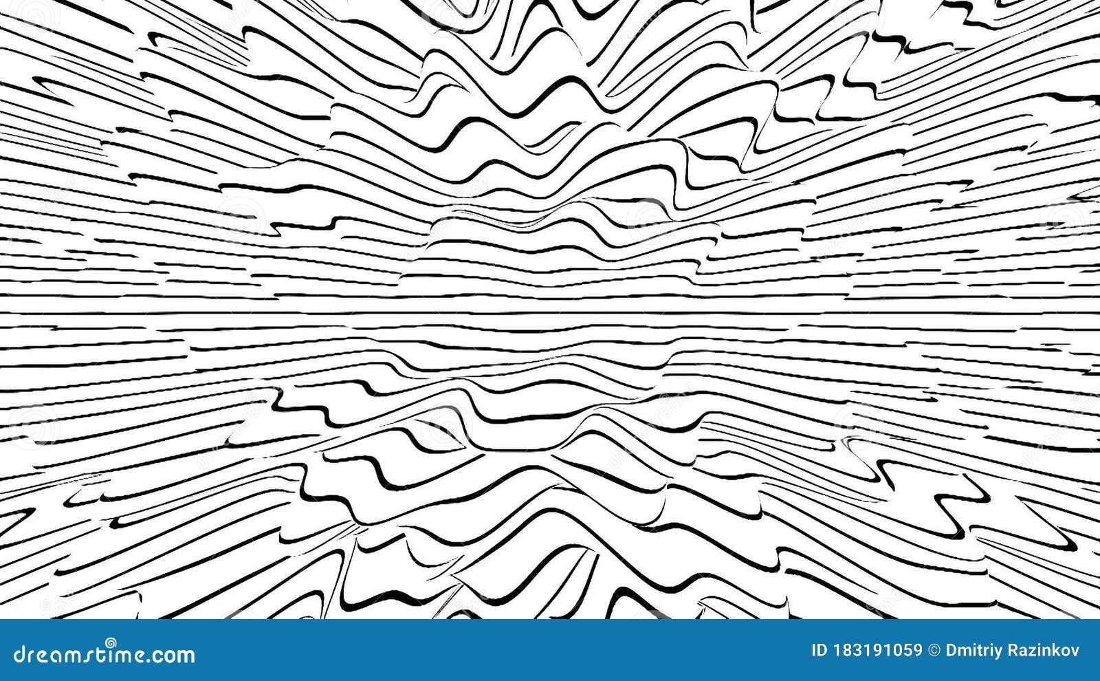 3D Render Noisy Surface with Abstract Black and White Striped Texture ...